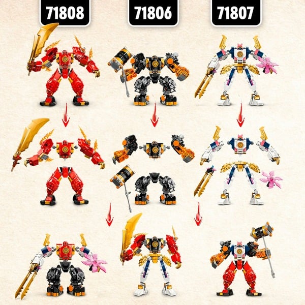 LEGO 71808 Ninjago Kais Feuermech, Konstruktionsspielzeug