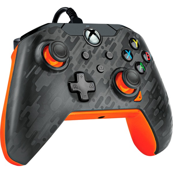 Pdp Wired Controller Atomic Carbon Gamepad Anthrazit Orange Für