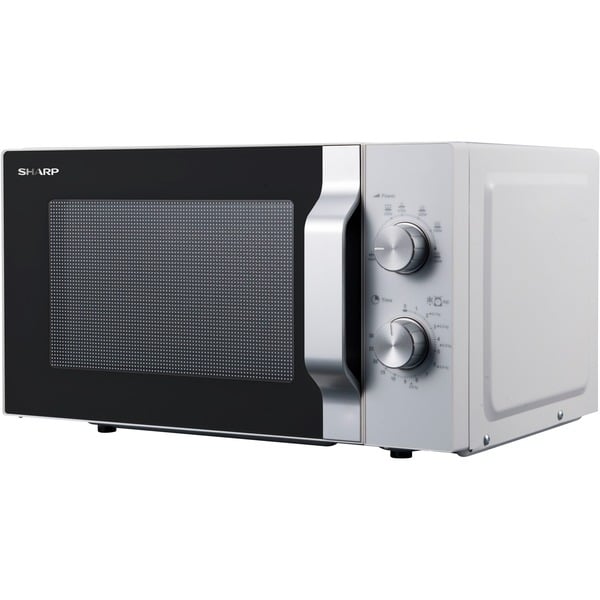 SHARP R204WA, Mikrowelle weiß/silber