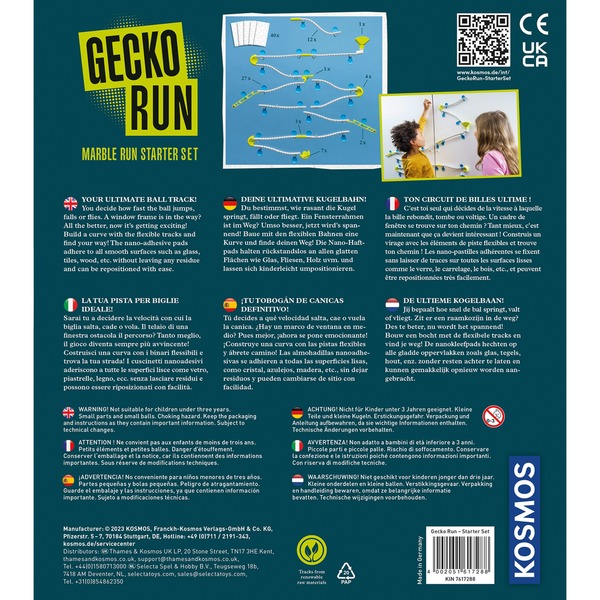 Kosmos Gecko Run - Marble Run Starter Set V1, Kugelbahn internationale ...