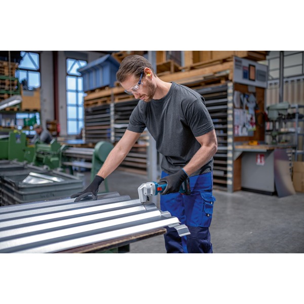 Bosch Professional Akku-Nager GNA 18V-16 E Professional, 18Volt, Blechschere blau/schwarz, 2x ...