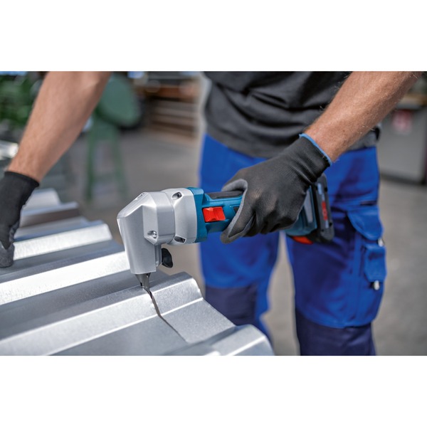 Bosch Professional Akku-Nager GNA 18V-16 E Professional, 18Volt, Blechschere blau/schwarz, 2x ...