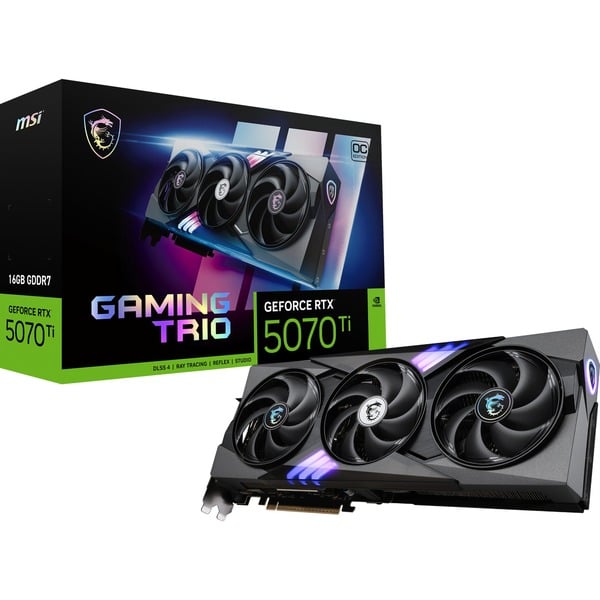 MSI GeForce RTX 5070 Ti GAMING TRIO OC PLUS, Grafikkarte DLSS 4, 3x DisplayPort, 1x HDMI 2.1