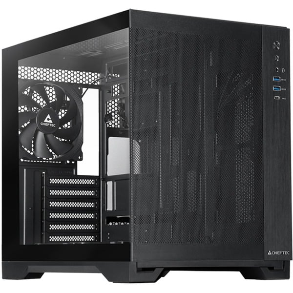 Chieftec Visio Air GM-30B-M-OP, Tower-Gehäuse schwarz, Tempered Glass