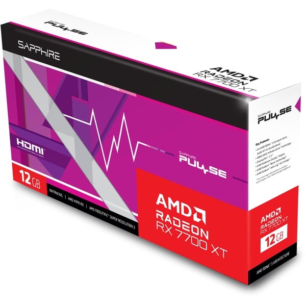 SAPPHIRE Radeon RX 7700 XT PULSE GAMING 12G, Grafikkarte RDNA 3, GDDR6 ...