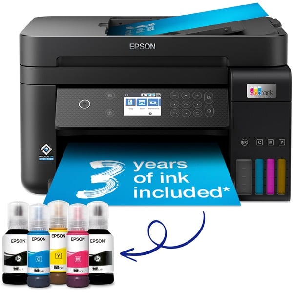 Epson EcoTank ET-3850, Multifunktionsdrucker schwarz, Scan, Kopie, USB ...