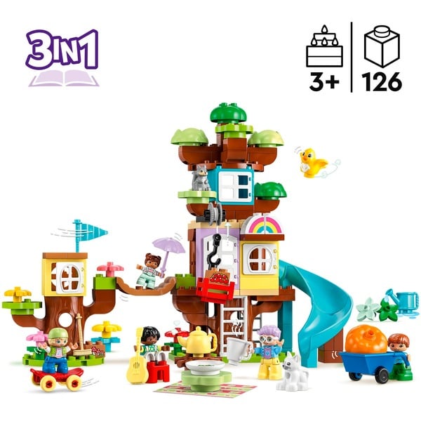 LEGO 10993 DUPLO 3-in-1-Baumhaus, Konstruktionsspielzeug Outlet