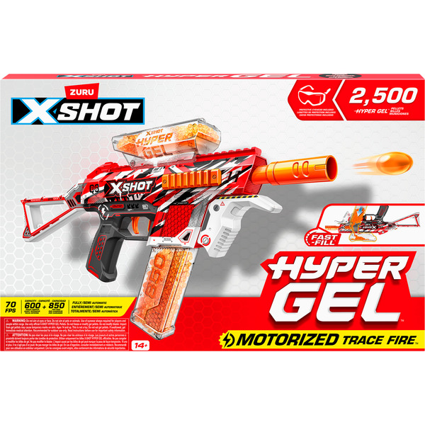 ZURU XSHOT - Hyper-Gel Blaster Trace Fire, Gel-Blaster inkl. 2500 Gel ...