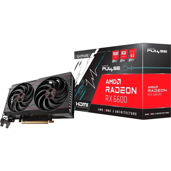 SAPPHIRE Radeon RX 6600 Pulse Gaming, Grafikkarte RDNA 2, GDDR6, 3x ...