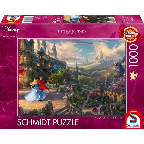 Schmidt Spiele Thomas Kinkade Studios: Sleeping Beauty Dancing in the Enchanted Light, Puzzle ...