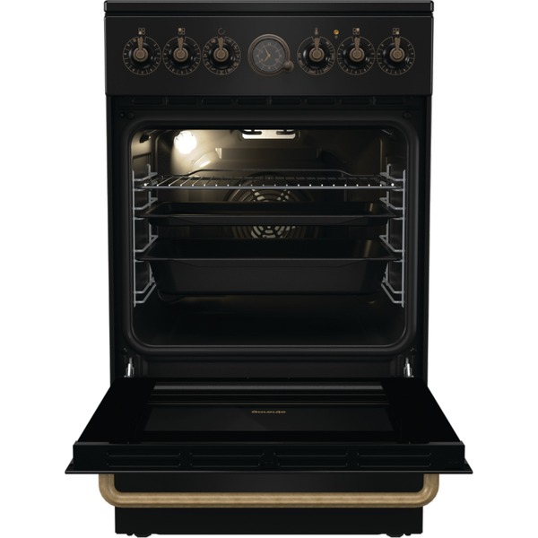 gorenje GECS5B70CLB, Herd schwarz/gold