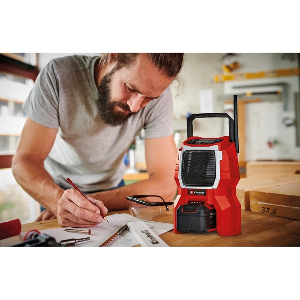 EINHELL TC-RA 18 Li BT - Solo, Baustellenradio rot/schwarz, Bluetooth ...