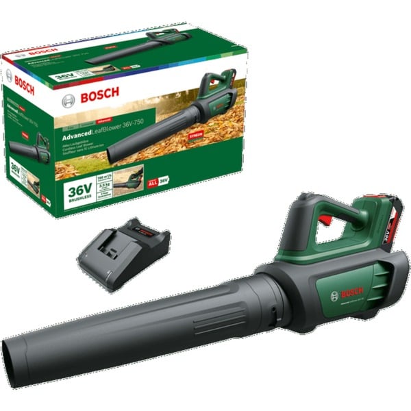 Bosch Heimwerken & Garten Akku-Laubbläser Advanced LeafBlower 36V-750 Solo, 36Volt grün/schwarz ...