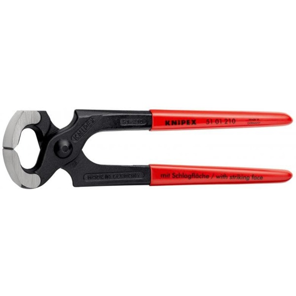 KNIPEX Hammerzange 51 01 210, Kneif- / Monierzange rot/schwarz, Länge 210mm