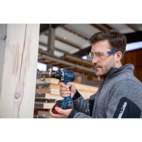 Bosch Professional Akku-Bohrschrauber GSR 18V-90 C Professional solo, 18Volt blau/schwarz, ohne ...