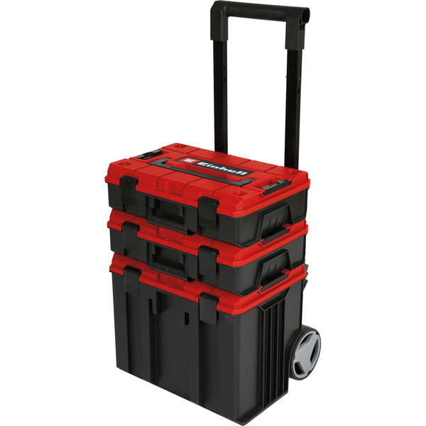 EINHELL Systemkoffer E-Case Tower, Werkzeugwagen schwarz/rot, 1x E-Case ...