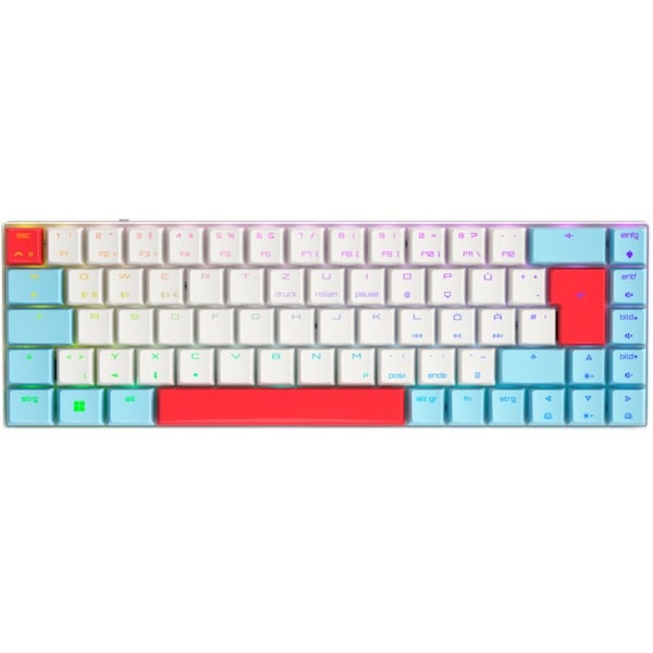 CHERRY MX-LP 2.1 Compact Wireless, Gaming-Tastatur weiß/mehrfarbig, DE ...