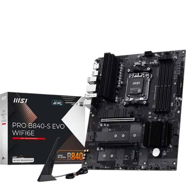MSI PRO B840-S EVO WIFI6E, Mainboard schwarz/silber