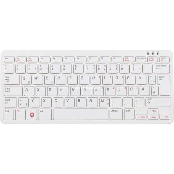 Raspberry Pi Foundation offizielle Raspberry Pi Tastatur weiß/rot, DE ...