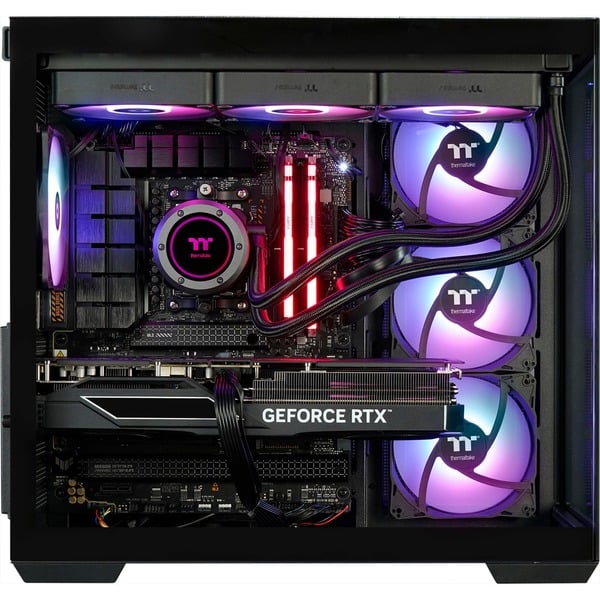 Thermaltake FTW RTX 5070 Ti Black, Gaming-PC schwarz/transparent ...