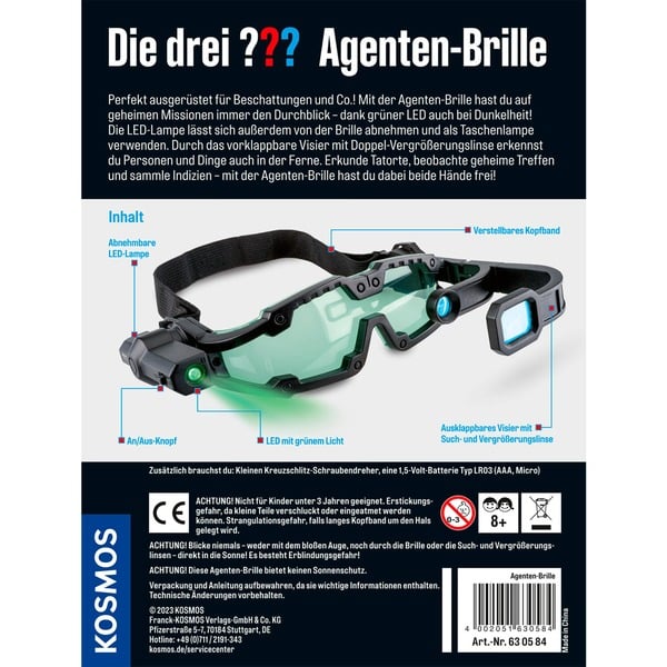 Kosmos Die drei ??? Agentenbrille, Detektiv-Sets