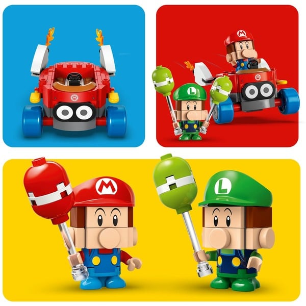 LEGO 72034 Super Mario - Mario Kart: Baby Mario vs. Baby Luigi ...