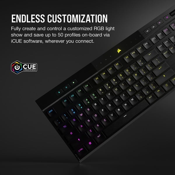 Corsair K100 AIR WIRELESS, Gaming-Tastatur schwarz, DE-Layout, Cherry ...