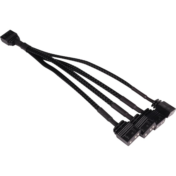 Alphacool Y-Kabelsplitter aRGB 3-Pin auf 4x 3-Pin, 15cm schwarz, inkl ...