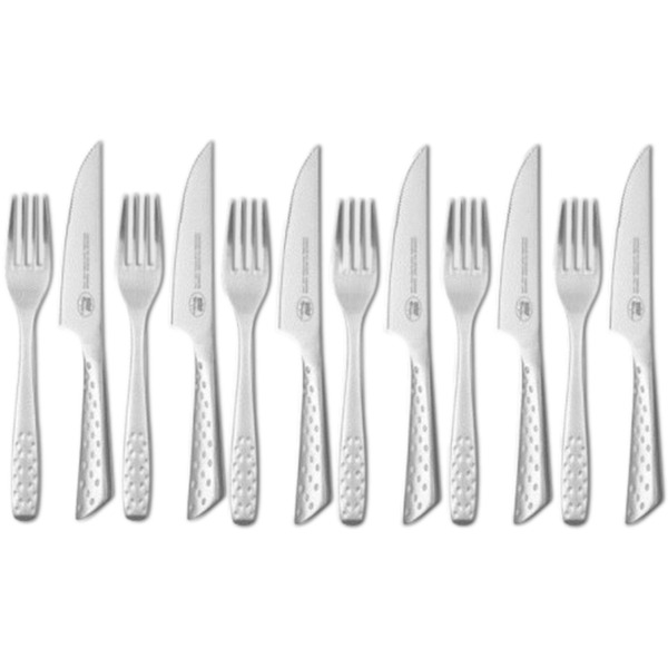 Weber Deluxe Steakbesteck-Set 17845 edelstahl, 12-teilig