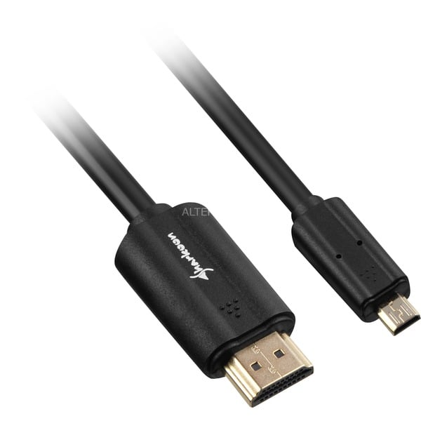 Sharkoon Kabel HDMI Stecker > micro HDMI Stecker schwarz, 1,5 Meter ...