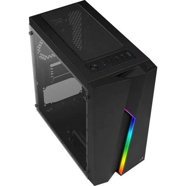 Aerocool Bolt Mini, Tower-Gehäuse schwarz, Window-Kit