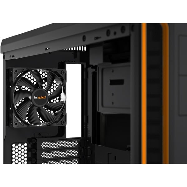 be quiet! PURE BASE 600 Window, Tower-Gehäuse schwarz/orange, Window-Kit