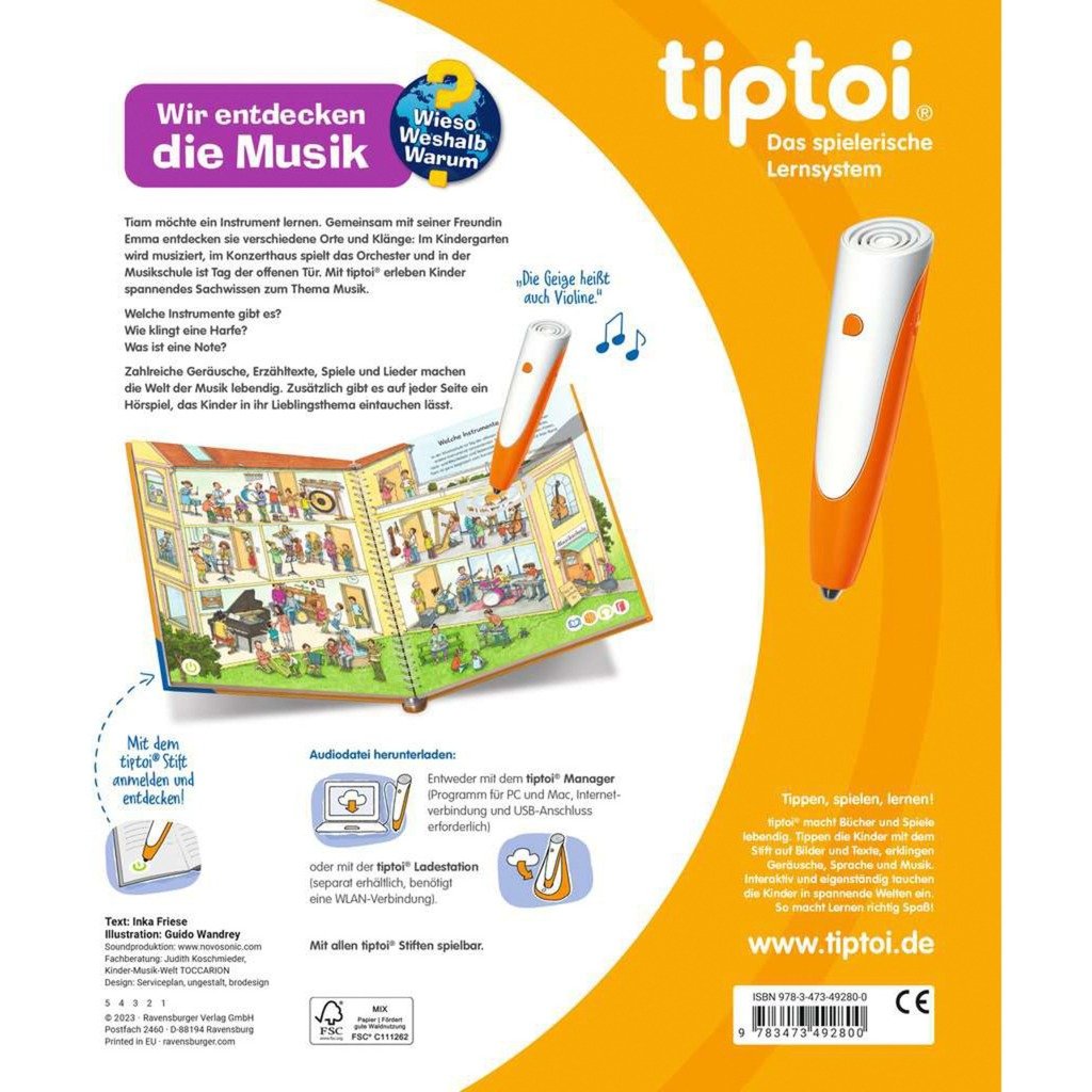 Ravensburger tiptoi Wieso? Weshalb? Warum? Wir entdecken die Musik ...