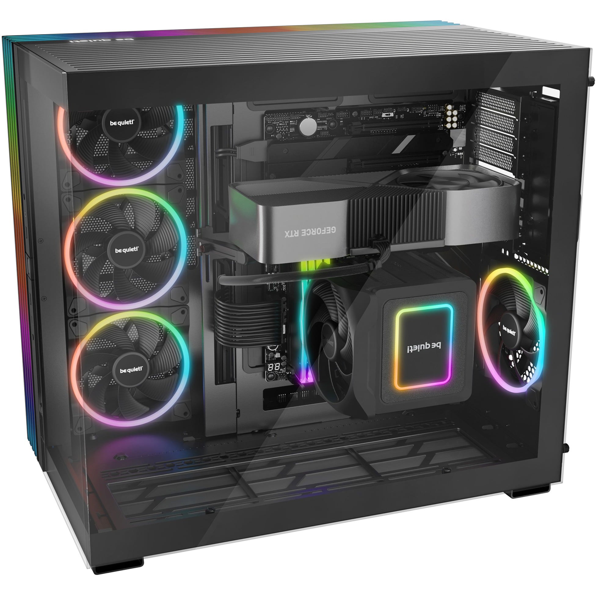 be quiet! Light Base 900 FX , Big-Tower-Gehäuse schwarz, Tempered Glass x 2