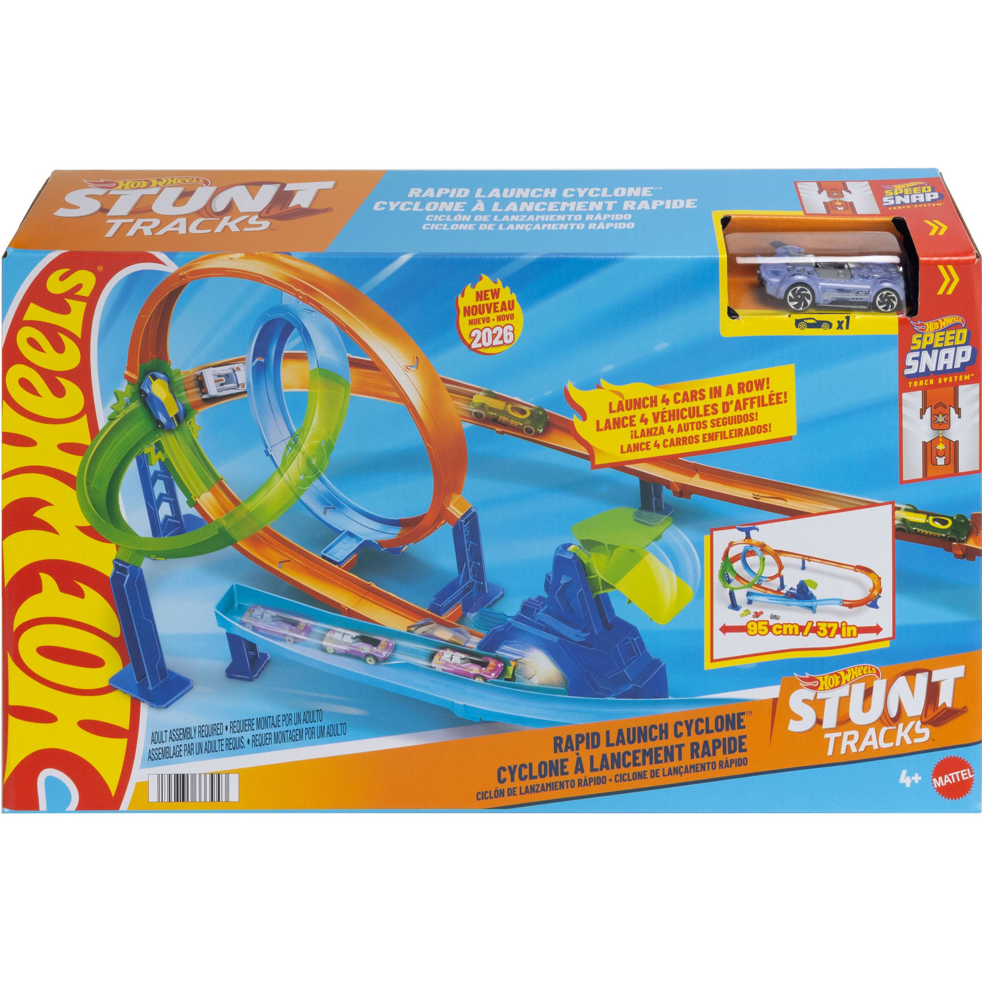 Mattel Stunt Tracks Turbo Looping Set mit Turbo-Doppel-Schleife und ...
