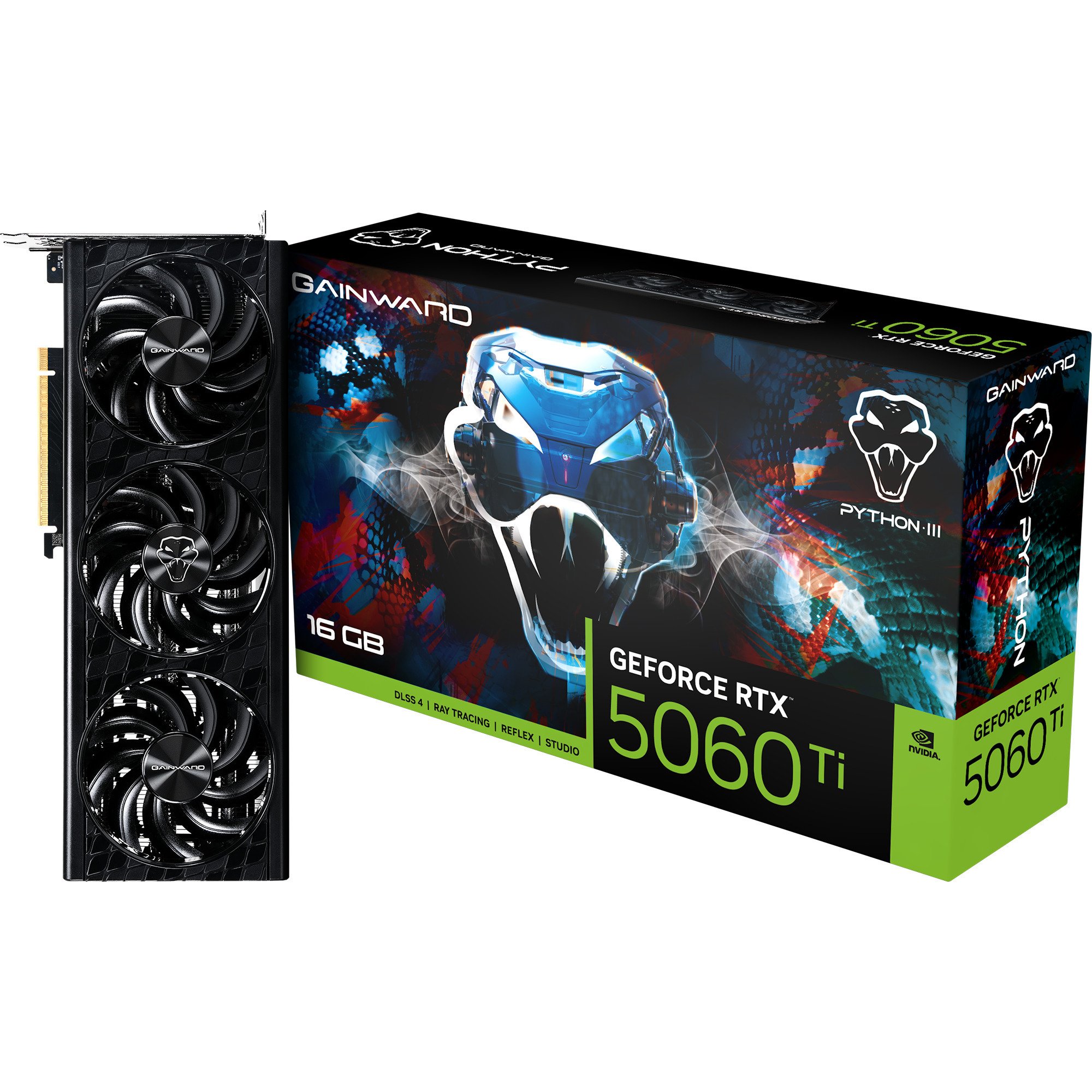 Gainward GeForce RTX 5060 Ti Python III 16GB, Grafikkarte DLSS 4, 3x ...