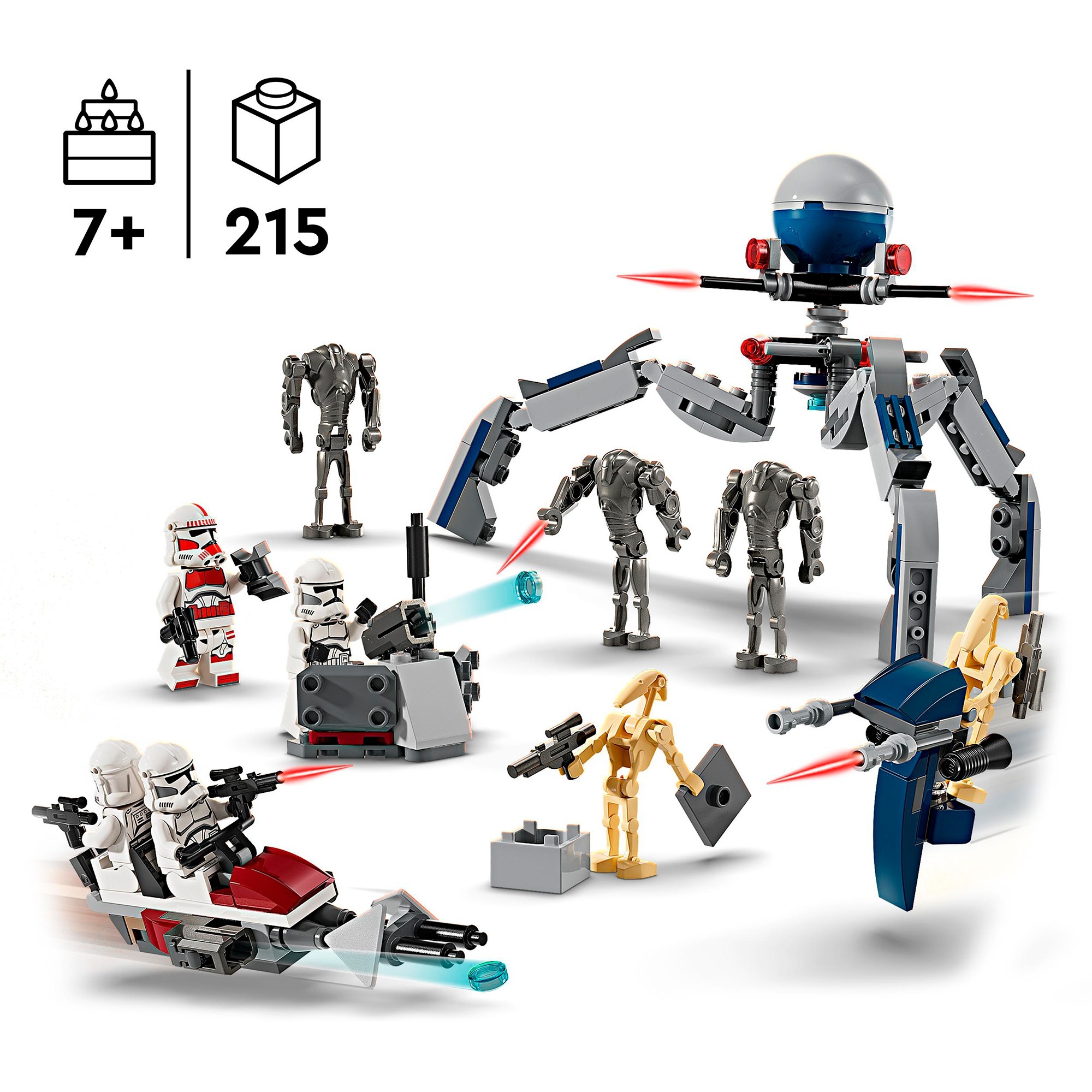 LEGO 75372 LEGO Star Wars Clone Trooper & Battle Droid Battle Pack ...