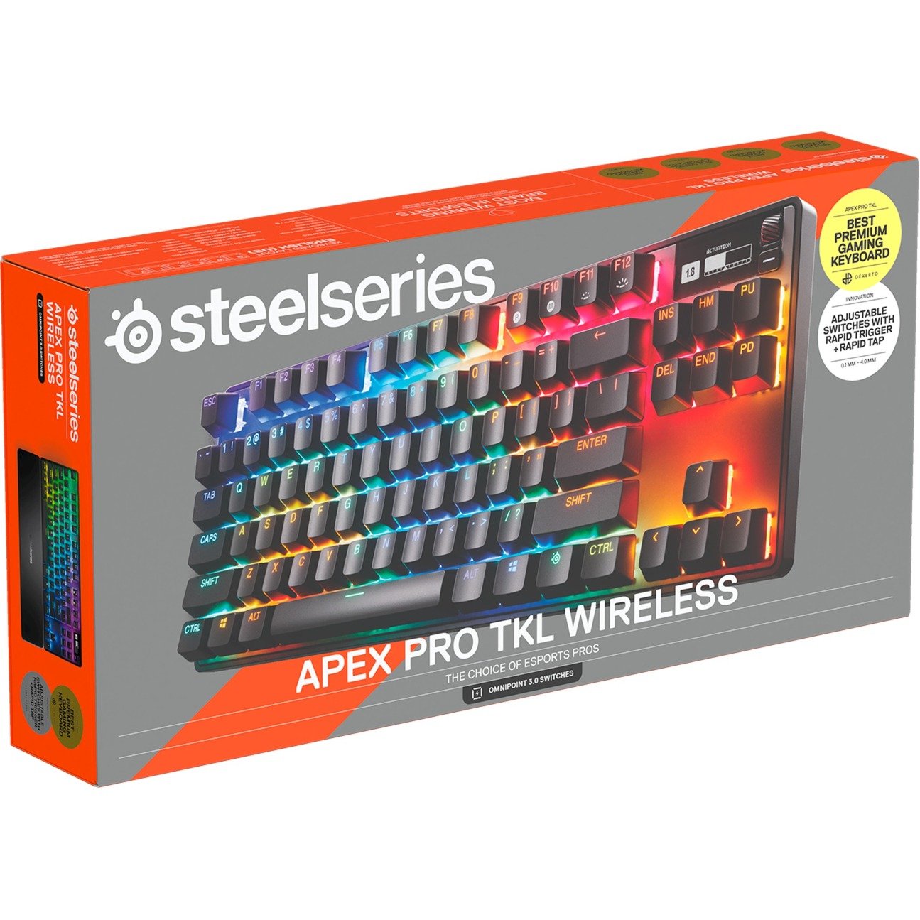 SteelSeries Apex Pro TKL Wireless Gen 3, Gaming-Tastatur schwarz, DE-Layout, SteelSeries ...