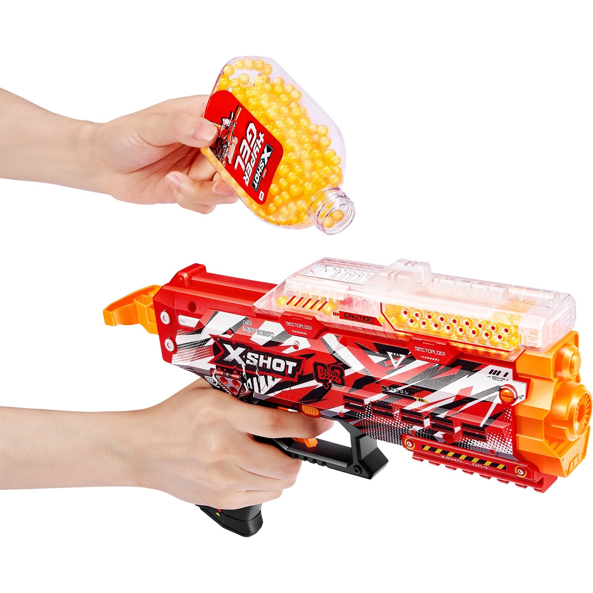 ZURU XSHOT - Hyper Gel Stinger Blaster, Gel-Blaster inkl. 1000 Gel-Kugeln