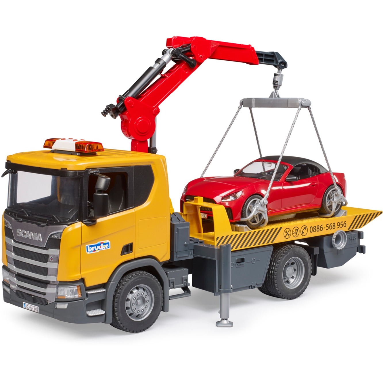 bruder Scania Super 560R Abschlepp-LKW mit Light & Sound Modul und ...