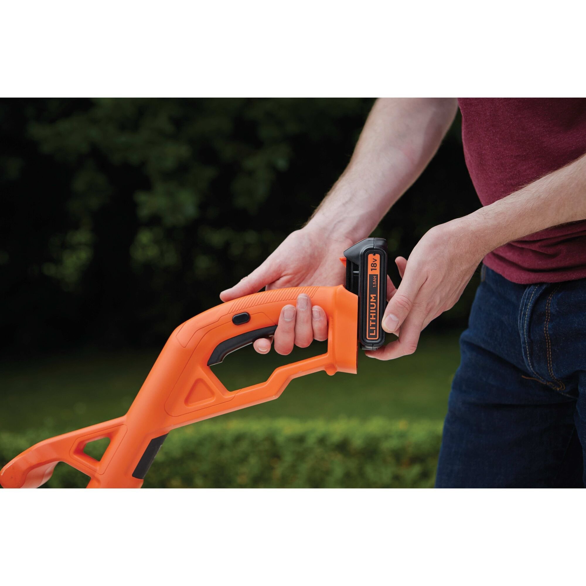 BLACK+DECKER Akku-Rasentrimmer ST1823, 18Volt orange/schwarz, Li-Ionen ...