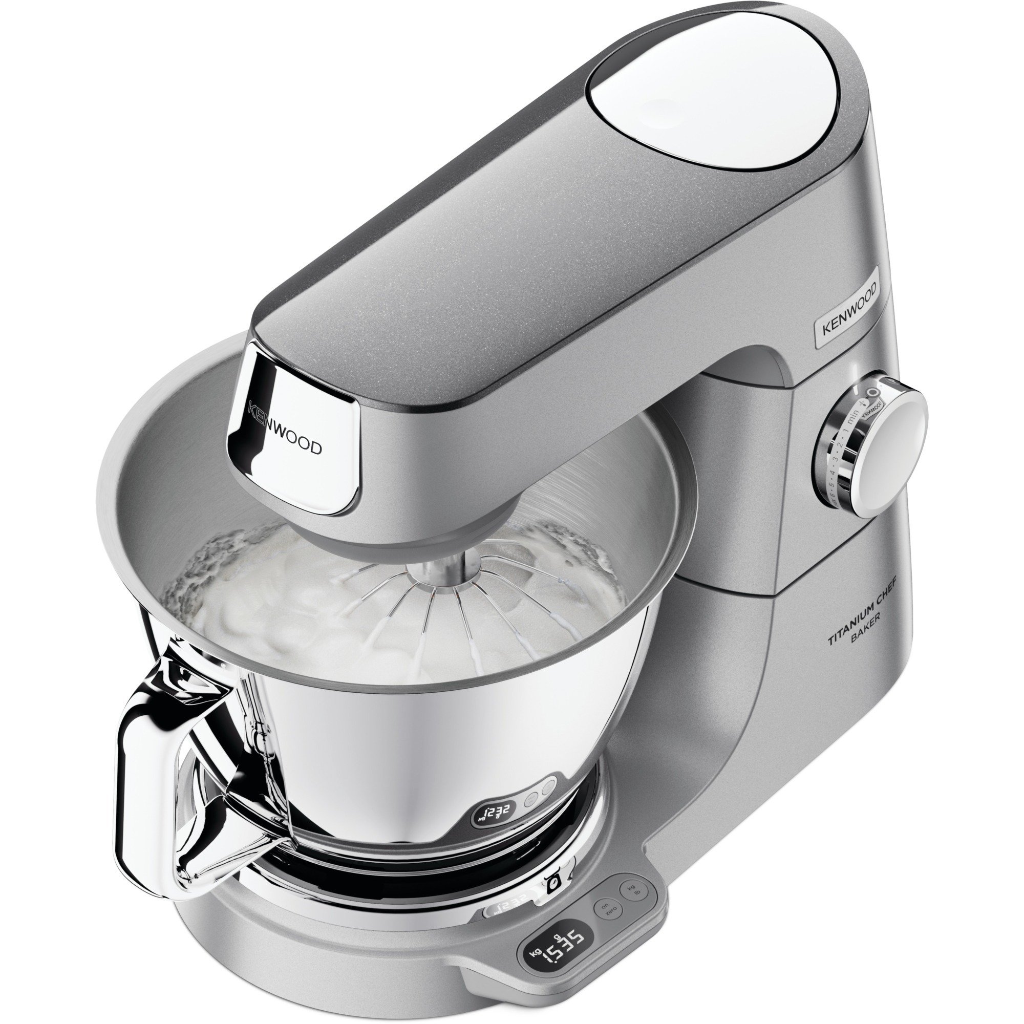 Kenwood Titanium Chef Baker Küchenmaschine KVC85.124SI silber, 1.200 Watt, integrierte Waage ...