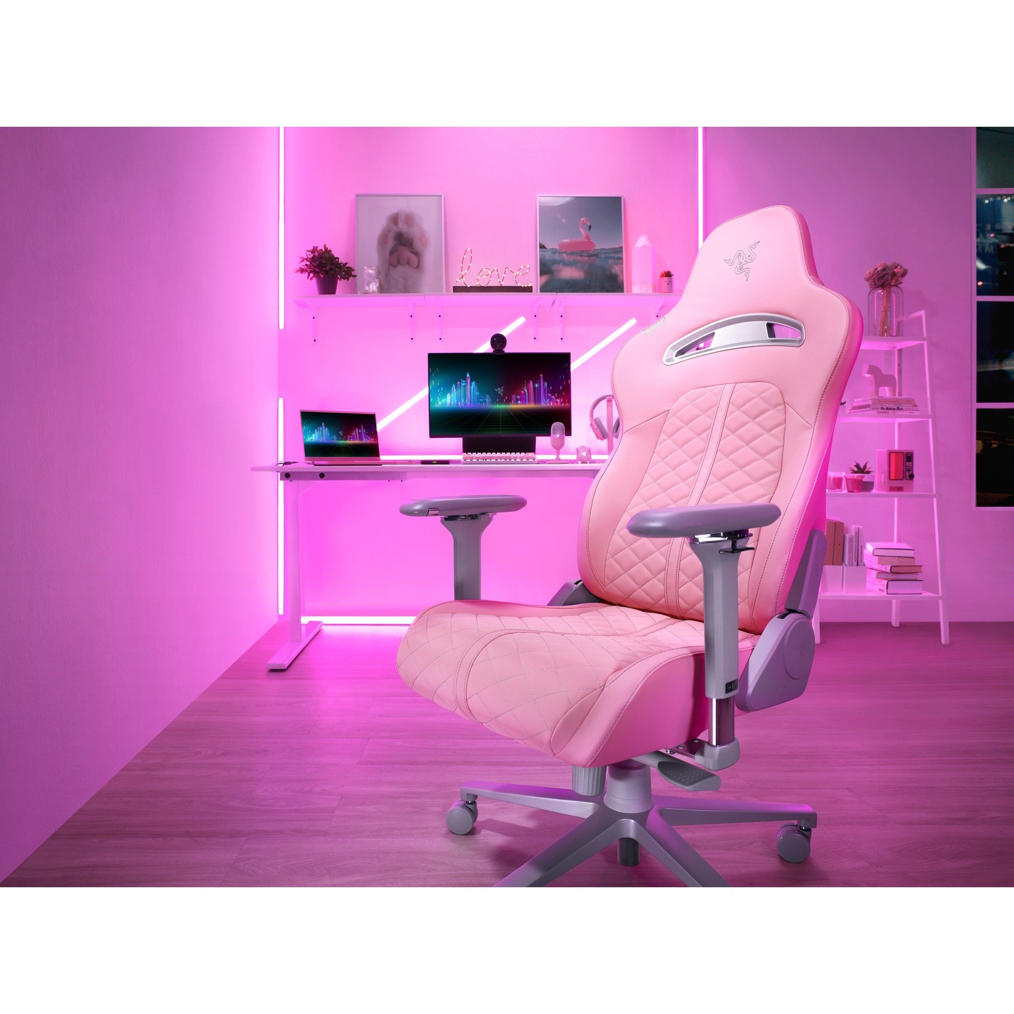 Razer Enki, Gaming-Stuhl rosa, Quartz