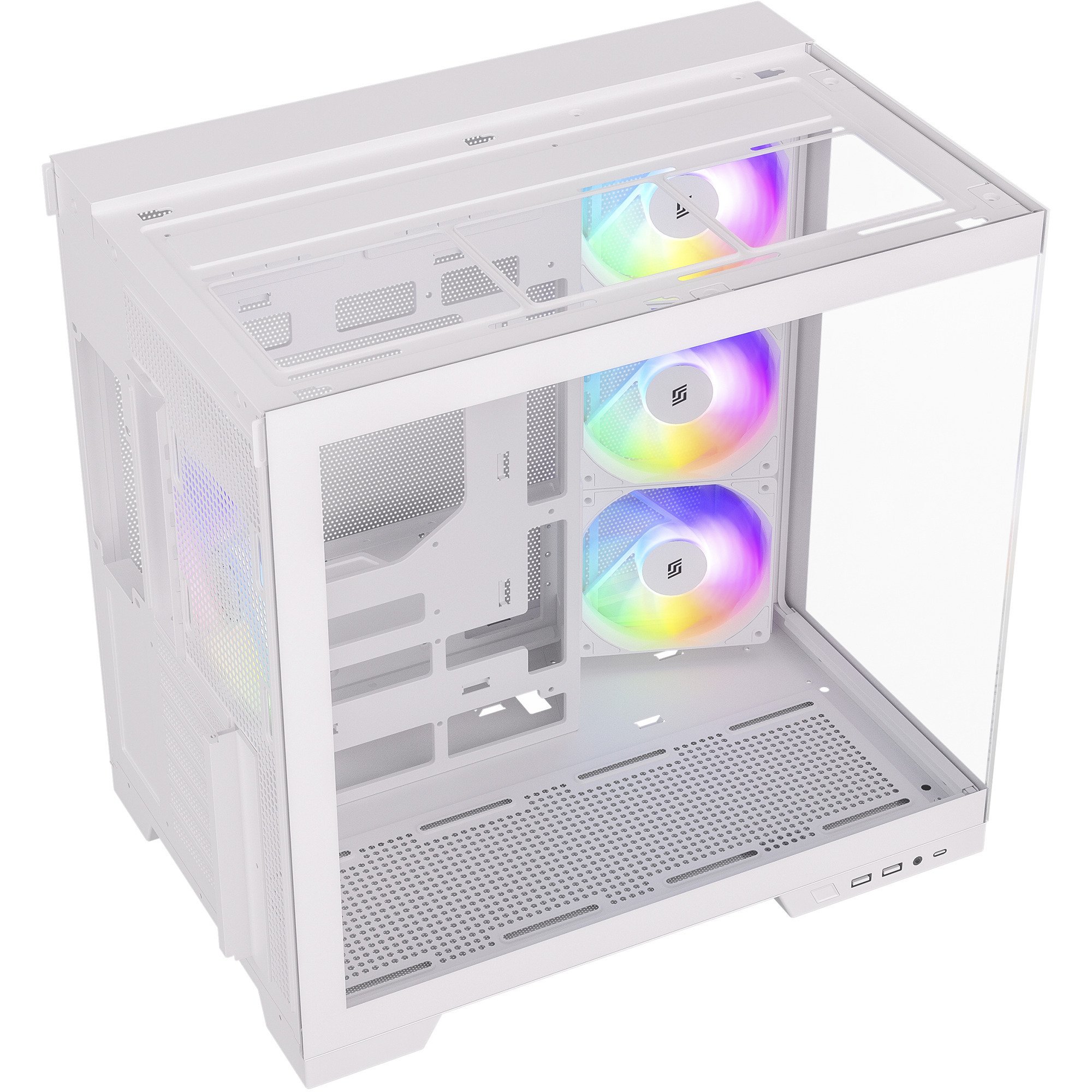 Silentware View A-RGB , Tower-Gehäuse weiß, Tempered Glass x2