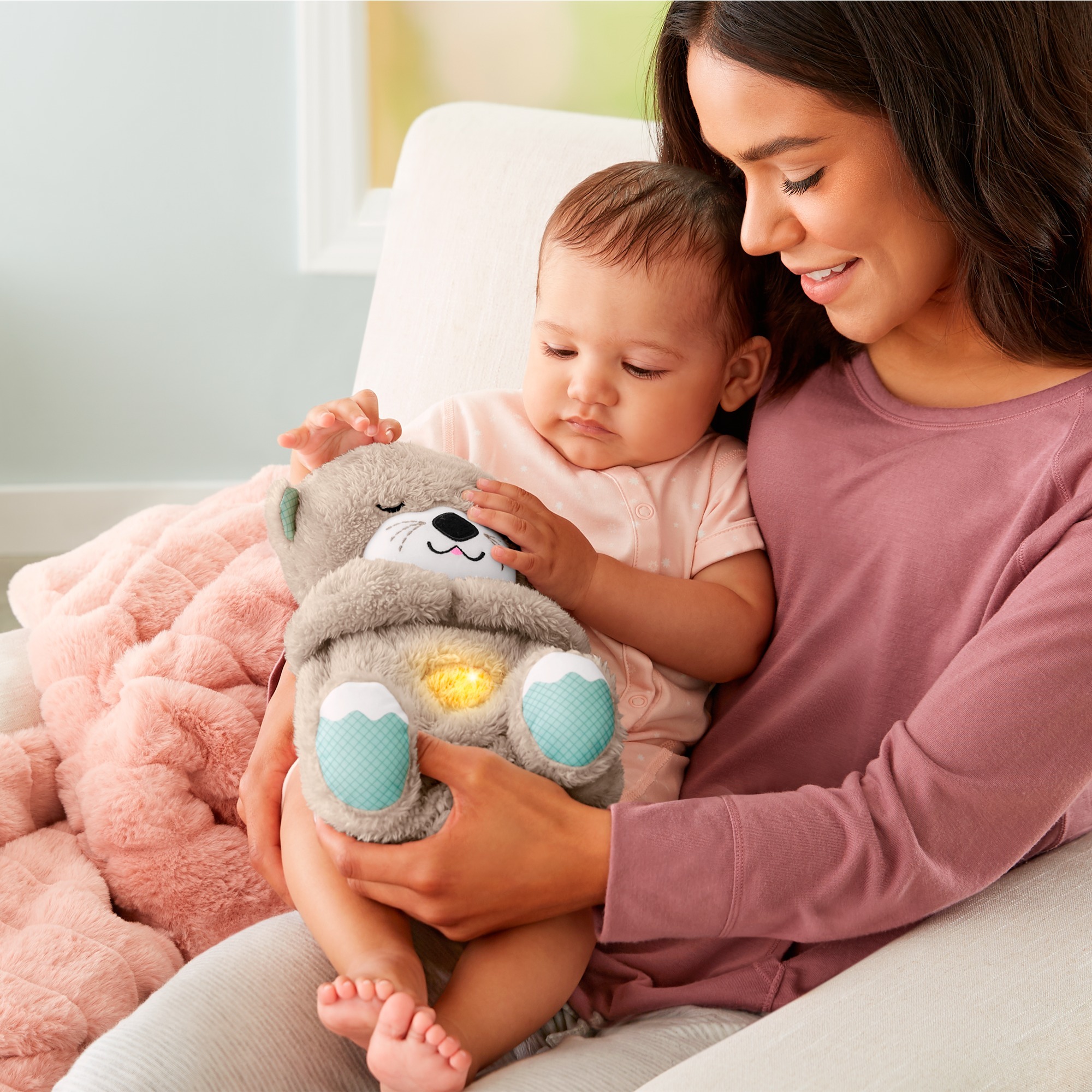 Fisher-Price Schlummer-Otter - Musik-Kuscheltier für Babys und ...