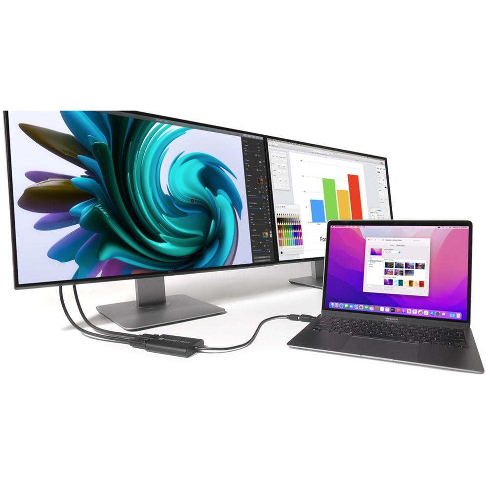 Sonnet USB DisplayLink Adapter, USB-A Stecker > Dual 4K DisplayPort ...