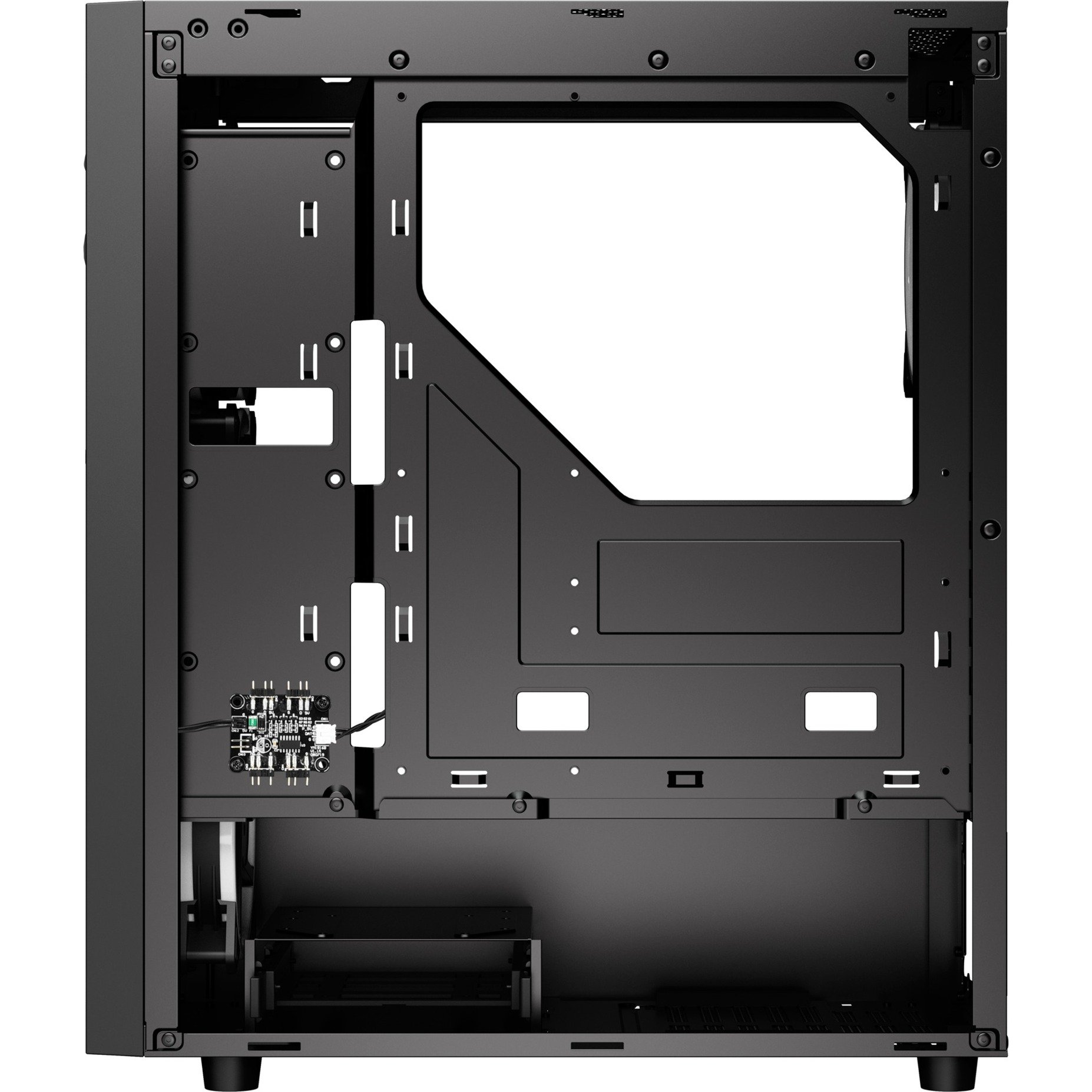 Sharkoon RGB WAVE, Tower-Gehäuse schwarz, Seitenteil aus gehärtetem Glas
