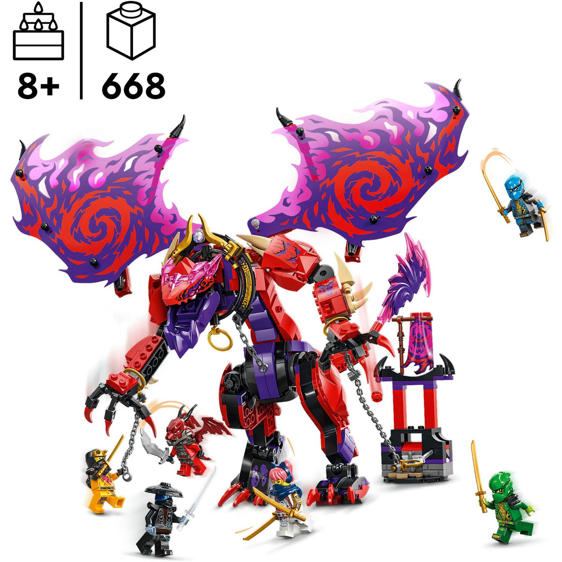 LEGO 71832 Ninjago Chaosdrache Donnerzahn, Konstruktionsspielzeug