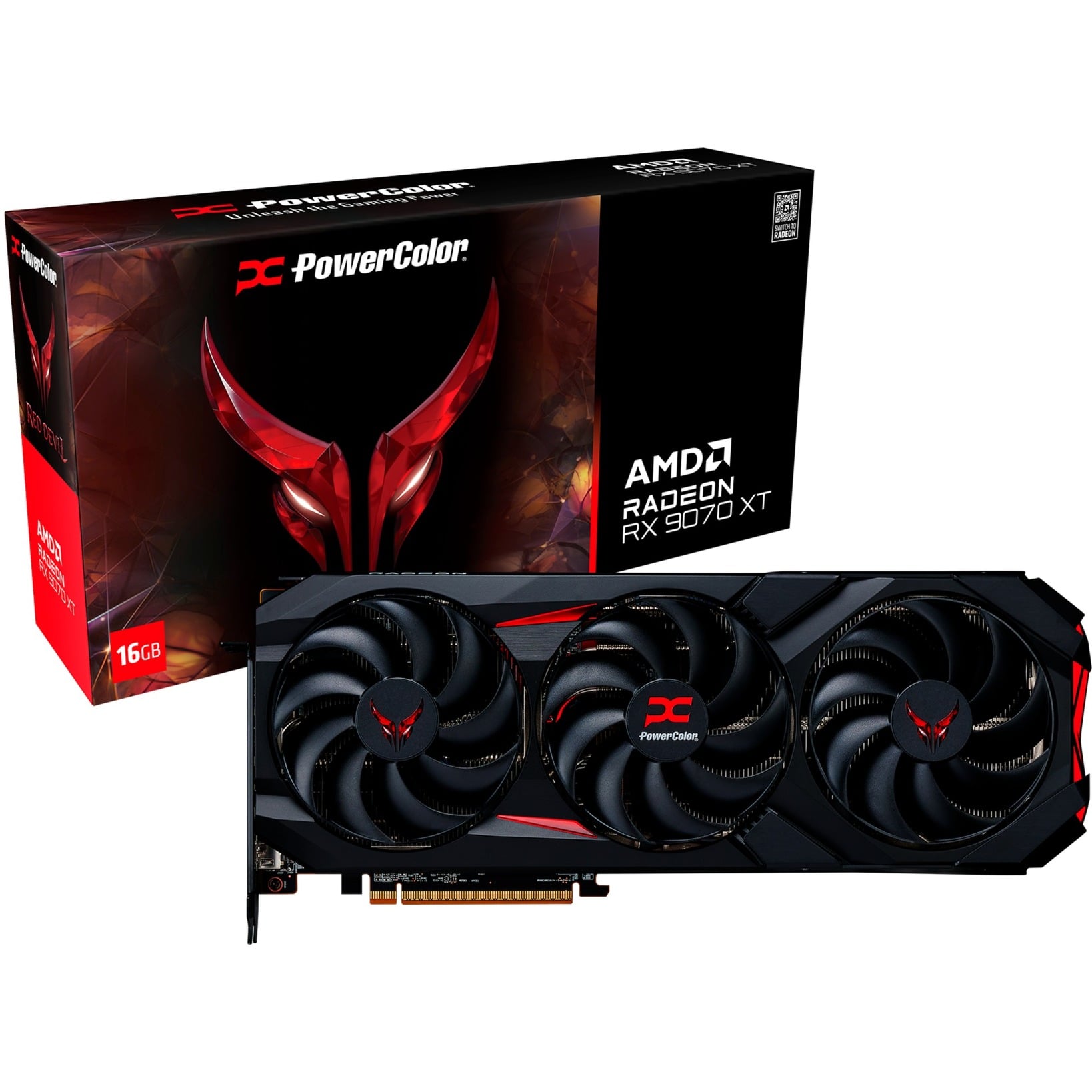 PowerColor Radeon RX 9070 XT Red Devil 16GB OC, Grafikkarte schwarz ...
