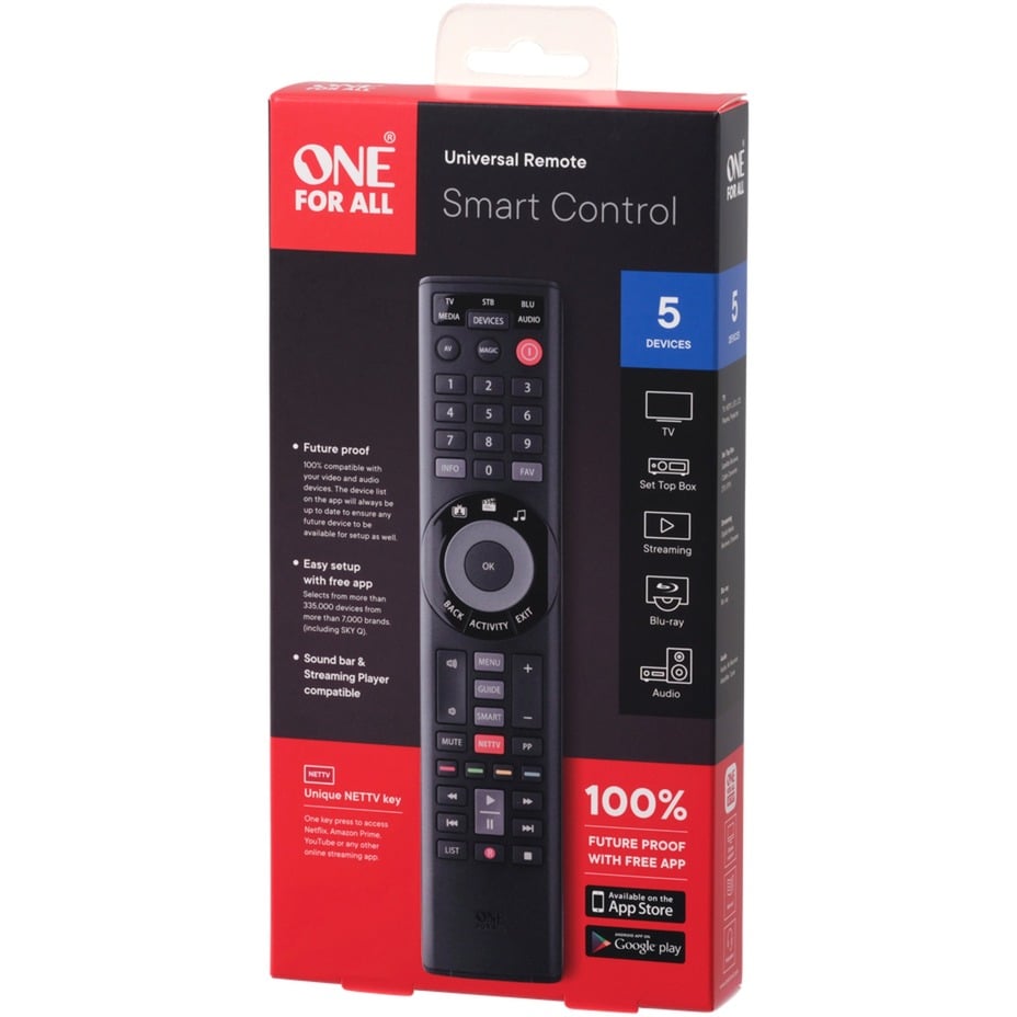 ONE FOR ALL Smart Control 5, Fernbedienung schwarz
